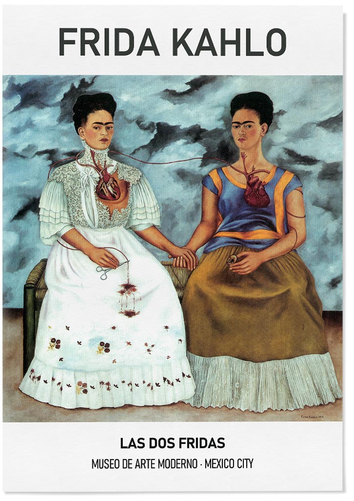 Frida Kahlo Exhibition Poster | Two Fridas (Las dos Fridas) – Posterist