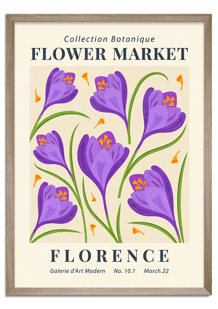 Flower Market Poster Florence | Flower Art Print – Posterist