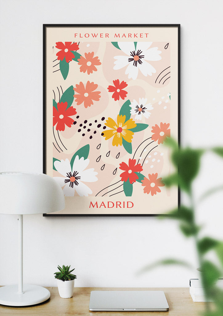 Madrid Flower Market Poster - Floral Print Collection – Posterist