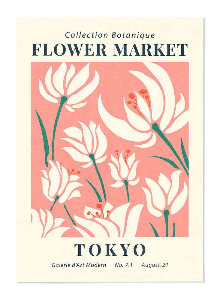 Flower Market Tokyo Poster | Floral Art Print Collection – Posterist