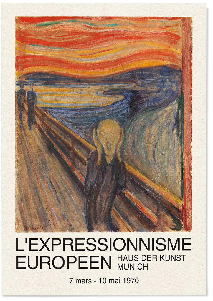 Edvard Munch Exhibition Poster | The Scream Painting – Posterist