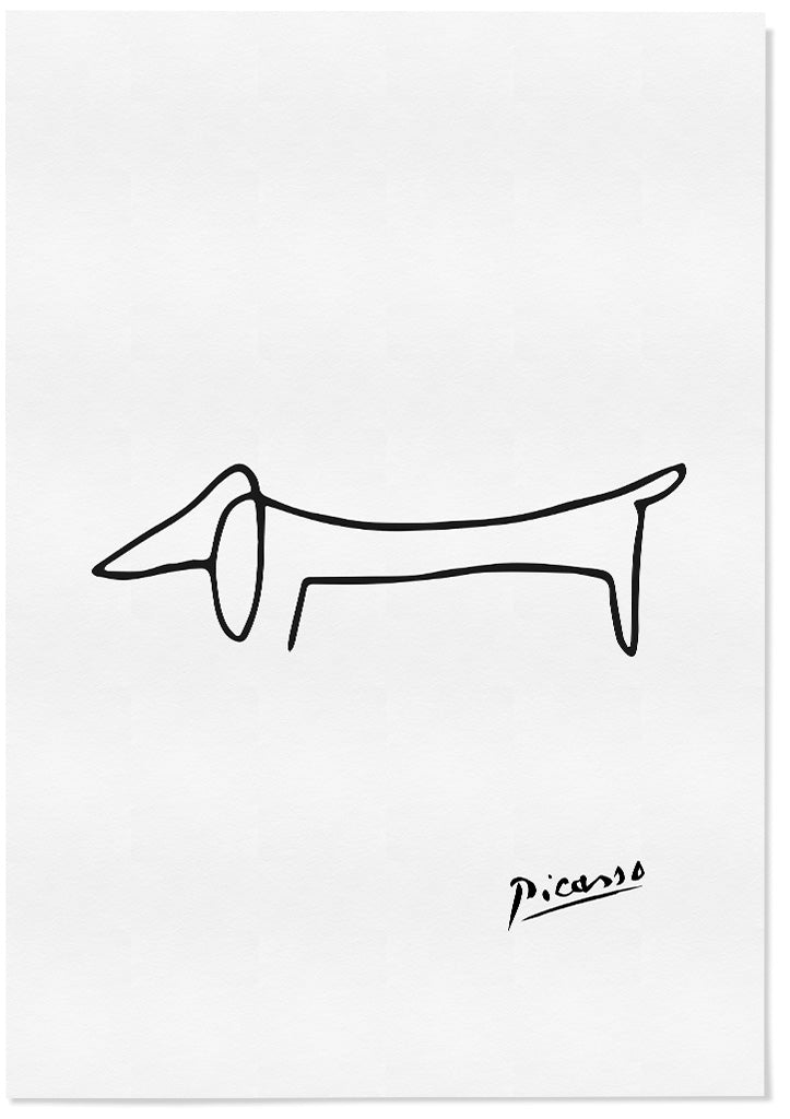 Pablo Picasso Line Drawings | The Dog (Le Chien) – Posterist